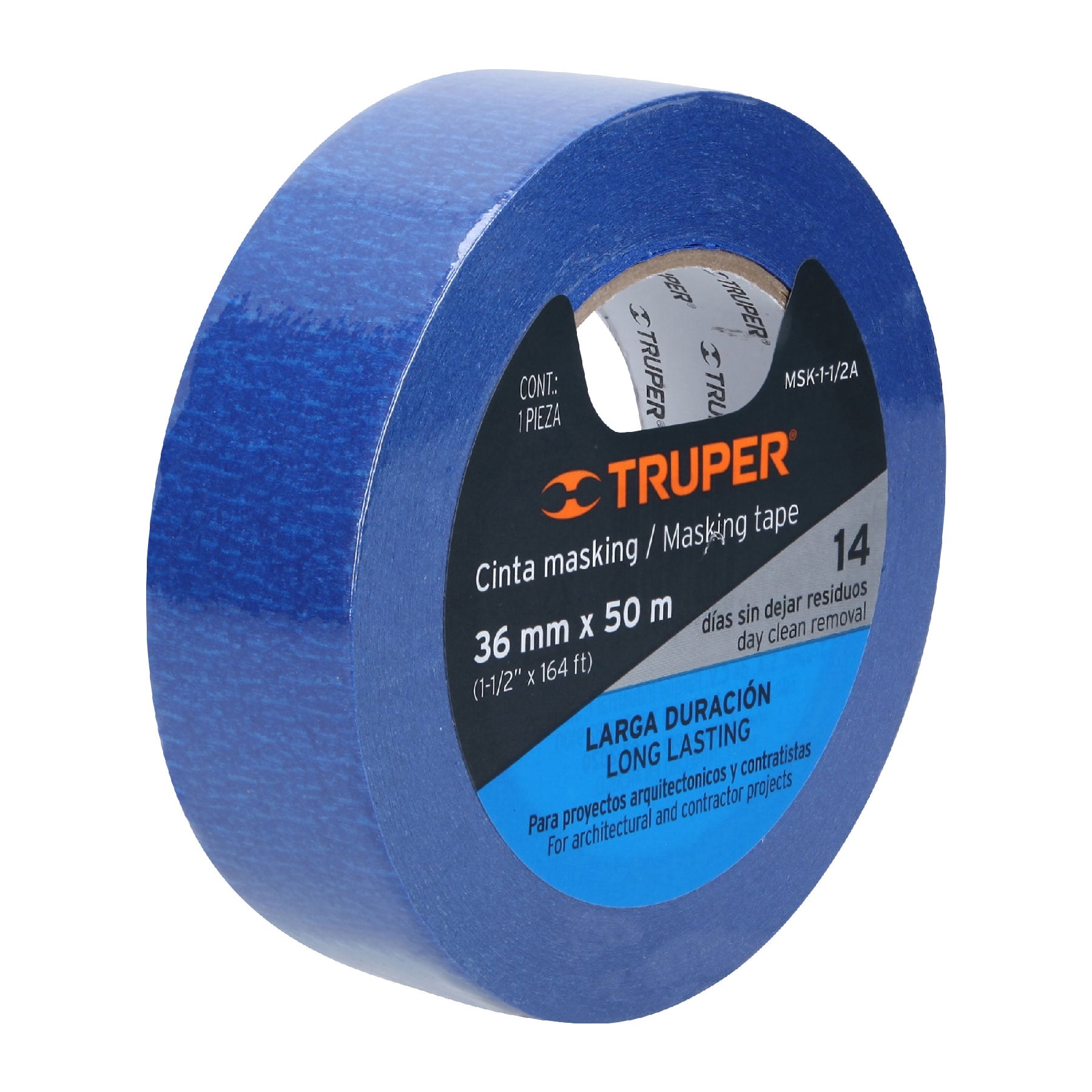 Cinta De Enmascarar Para Pintar Color Azul De 50 Mt X 36 Mm Truper (MSK ...