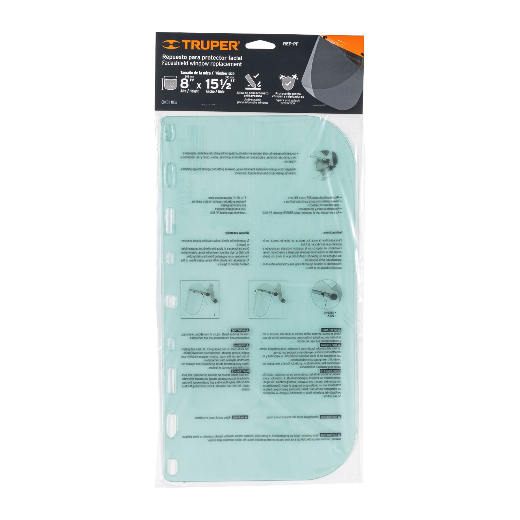 Mica Protectora De Policarbonato Para Careta Pf-500 Truper (REP-PF ...