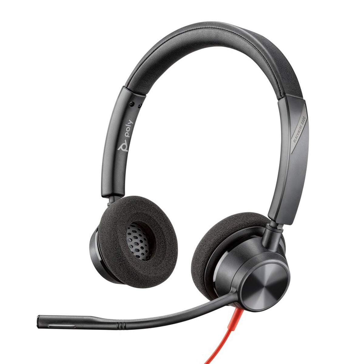 Poly Blackwire 3320 Stereo Microsoft Teams Certified USB-C Headset +USB ...